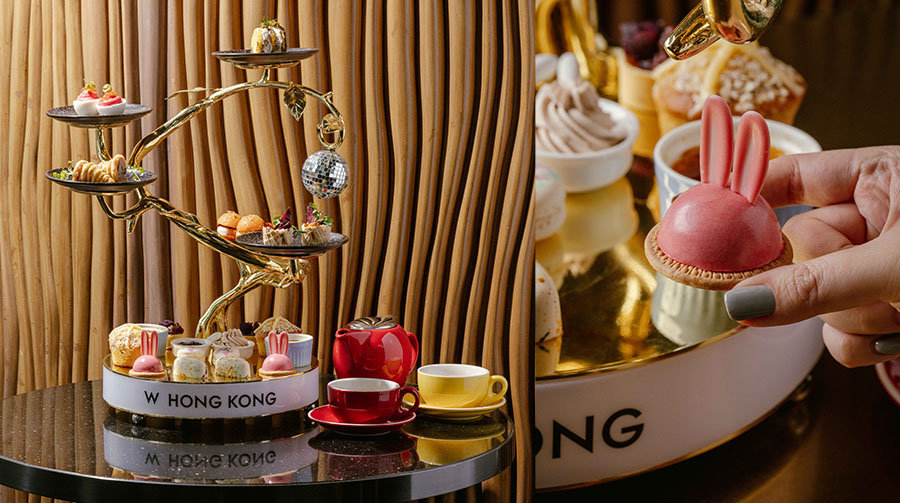 復活節香港好去處2023｜下午茶推薦﹕W酒店Woobar復活節打卡tea set！兔子士多啤梨蛋糕 | Cosmart